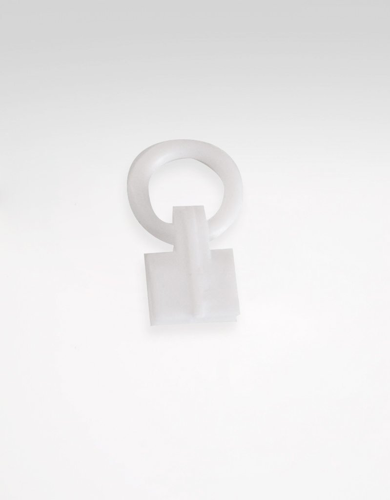 Pull-up curtain ring with child-safety function, white plastic ...