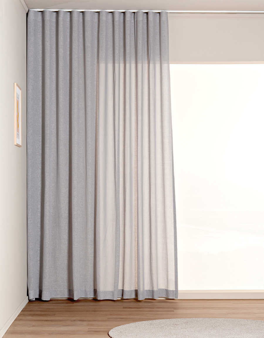 Curtain Saga, grey, made-to-measure - hastahome.com